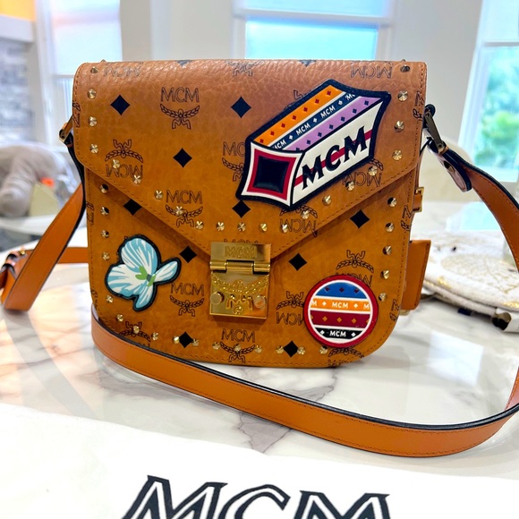 MCM | Bags | Sold Out Mcm Tracy Victory Patch Shoulder In Visetos ...
